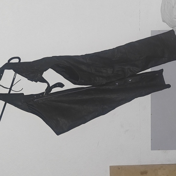 Xelement | Pants & Jumpsuits | Xl Xelement Black Leather Biker Chaps ...